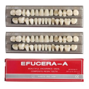 rzjzgz synthetic resin tooth denture false teeth for halloween horror teeth 23 a3(56 pcs/2set)