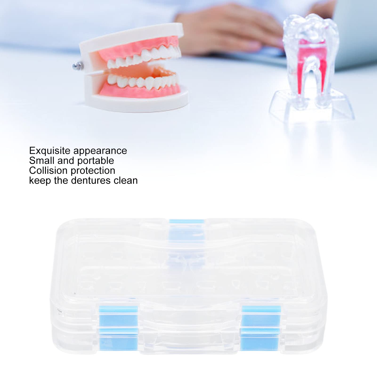 Membrane Tooth Box, Transparent Membrane Film Tooth Box, Safe Denture Storage Case with Secure Clasp, Reusable Dental Film Veneer Box for Dental Clinics