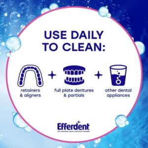 Efferdent Retainer & Denture Cleaner Tablets, Complete Clean, 44 Count, (Pack of 16)