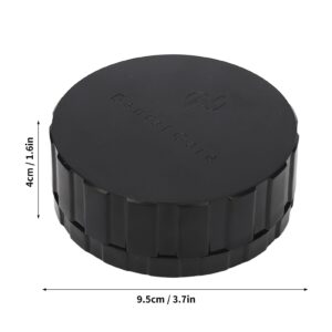 Round Shape Denture Case, Definitely No Leak Denture Bath Box for Traveling with Strainer and Magnetic Mirror, Reusable & Portable, Denture Cup for Care (BLACK)