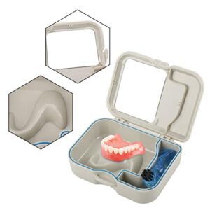 denture case, bearals denture box denture case with brush cleaning soaking cup mouth guard night gum retainer container,hand tools &, denture baths