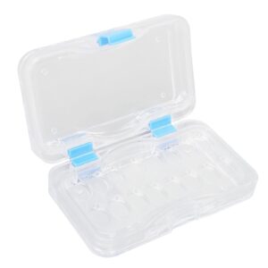 dioche denture case box, transparent denture box, membrane tooth box reusable dental film veneer box with hole for clinics transparent for travel, cleaning, store