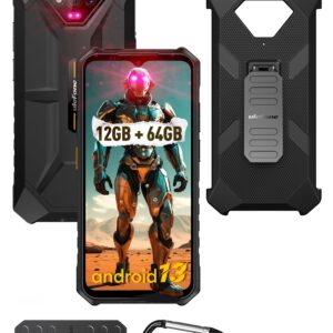 Ulefone Armor X13 & Case Rugged Smartphone, 50MP+24MP Night Vision Camera, Octa-core 12GB RAM 64GB ROM, 6.52 inch Screen, 6320mAh, Global Dual 4G, NFC/OTG/GPS/IP68/IP69K, Black