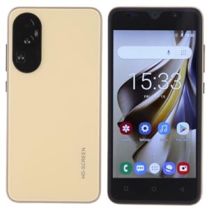 gernie Android 12 Unlocked Cell Phone, 5 Inch 1440x3040 Display 4GB RAM 32GB ROM MTK6580M Ultra Slim Smartphone 6800mAh Battery Dual SIM Mobile Phone with 5MP 8MP Camera for Kids (Gold)