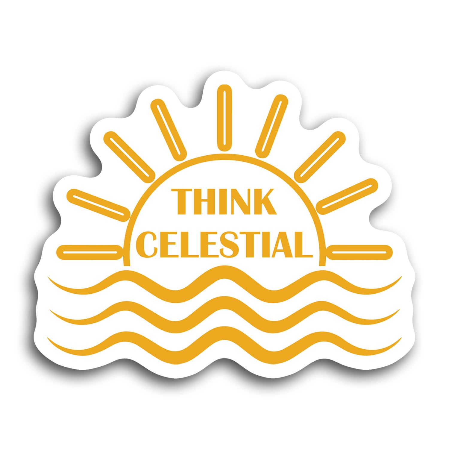 Think Celestial LDS Sticker Bible Sunshie Jesus God Faith Religious V1 Vinyl Die Cut Sticker for Car Laptop Phone Water Bottle Guitar Helmet Gift Idea Merchandise Decor Decal Stuff