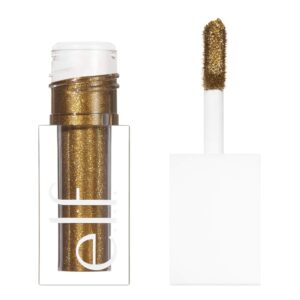 e.l.f. liquid glitter eyeshadow, long lasting, quick-drying, opaque, gel-based eyeshadow for creating high-impact, multi-dimensional eye looks, dirty martini, 0.10 fl oz