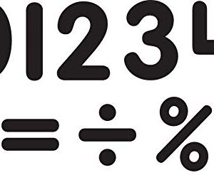 Teacher Created Resources Black 2-1/2" Magnetic Number, 0.10" x 2.50" x 2.50"