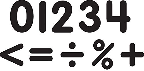 Teacher Created Resources Black 2-1/2" Magnetic Number, 0.10" x 2.50" x 2.50"