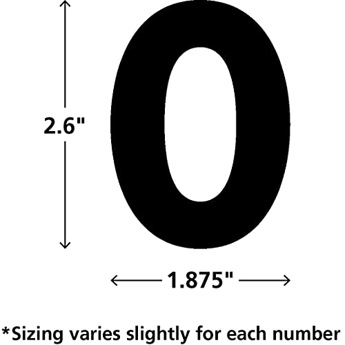 Teacher Created Resources Black 2-1/2" Magnetic Number, 0.10" x 2.50" x 2.50"