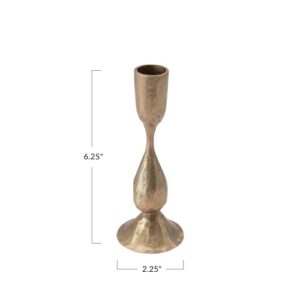 Creative Co-Op Hand-Forged Metal Taper, Antique Brass Finish Candle Holder