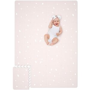 stylish baby play mat - soft, easy to clean 5.6 x 4 ft. floor mat creates a safe play area for your baby boy or girl - the perfect modern foam playmat fits nicely with your kids playroom or home decor