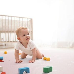 Stylish Baby Play Mat - Soft, Easy to Clean 5.6 x 4 ft. Floor Mat Creates A Safe Play Area for Your Baby Boy or Girl - The Perfect Modern Foam Playmat Fits Nicely with Your Kids Playroom Or Home Decor