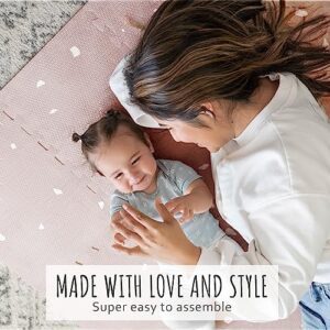 Stylish Baby Play Mat - Soft, Easy to Clean 5.6 x 4 ft. Floor Mat Creates A Safe Play Area for Your Baby Boy or Girl - The Perfect Modern Foam Playmat Fits Nicely with Your Kids Playroom Or Home Decor