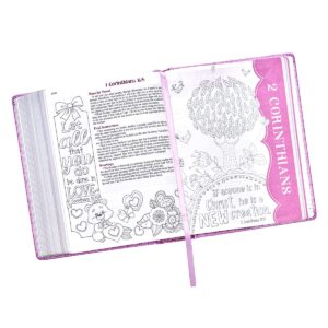 ESV Holy Bible, My Creative Bible For Girls, Hardcover w/Ribbon Marker, Illustrated Coloring, Journaling and Devotional Bible, English Standard Version, Purple Glitter