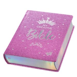 ESV Holy Bible, My Creative Bible For Girls, Hardcover w/Ribbon Marker, Illustrated Coloring, Journaling and Devotional Bible, English Standard Version, Purple Glitter