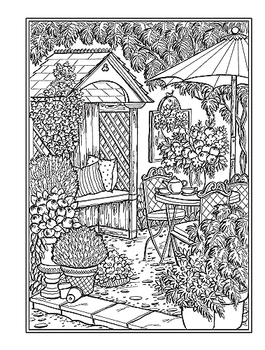 Creative Haven Country Gardens Coloring Book (Adult Coloring Books: In The Country)