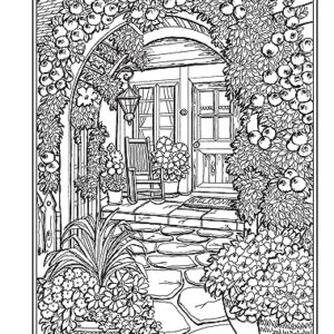 Creative Haven Country Gardens Coloring Book (Adult Coloring Books: In The Country)