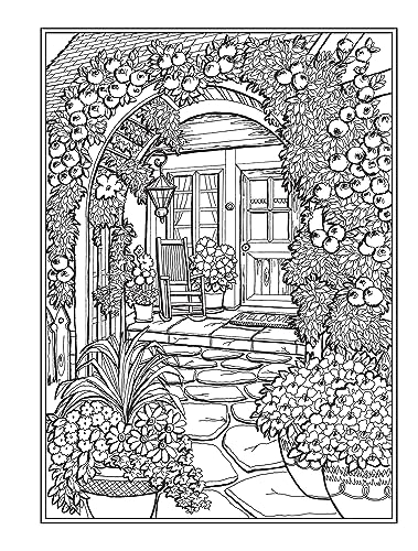 Creative Haven Country Gardens Coloring Book (Adult Coloring Books: In The Country)