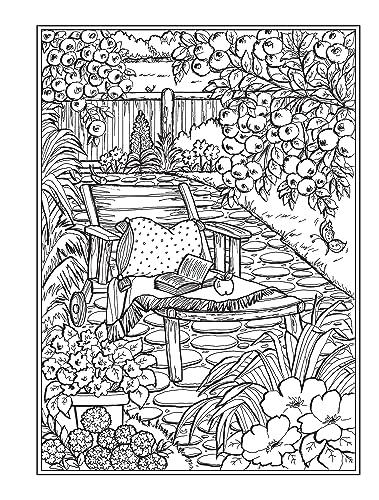 Creative Haven Country Gardens Coloring Book (Adult Coloring Books: In The Country)