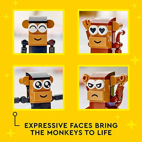 LEGO Classic Creative Monkey Fun 11031 Building Toy Set for Kids, Boys, and Girls Ages and Up, Makes a Great Gift for Grandchildren