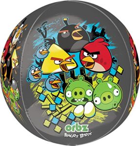 anagram international angry birds orbz balloon pack, 16", multicolor