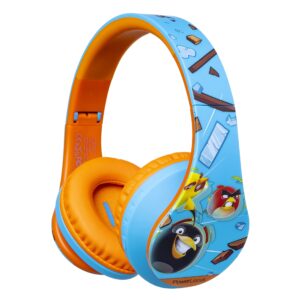 powerlocus kids headphones angry birds edition, wireless kids headphones, 85db volume limited, foldable bluetooth headphones with case, wired and micro sd mode, built-in mic for phone/ipad/school