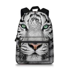 jeremysport toddler backpack boys, 15 inch kids backpack for preschool,white tiger