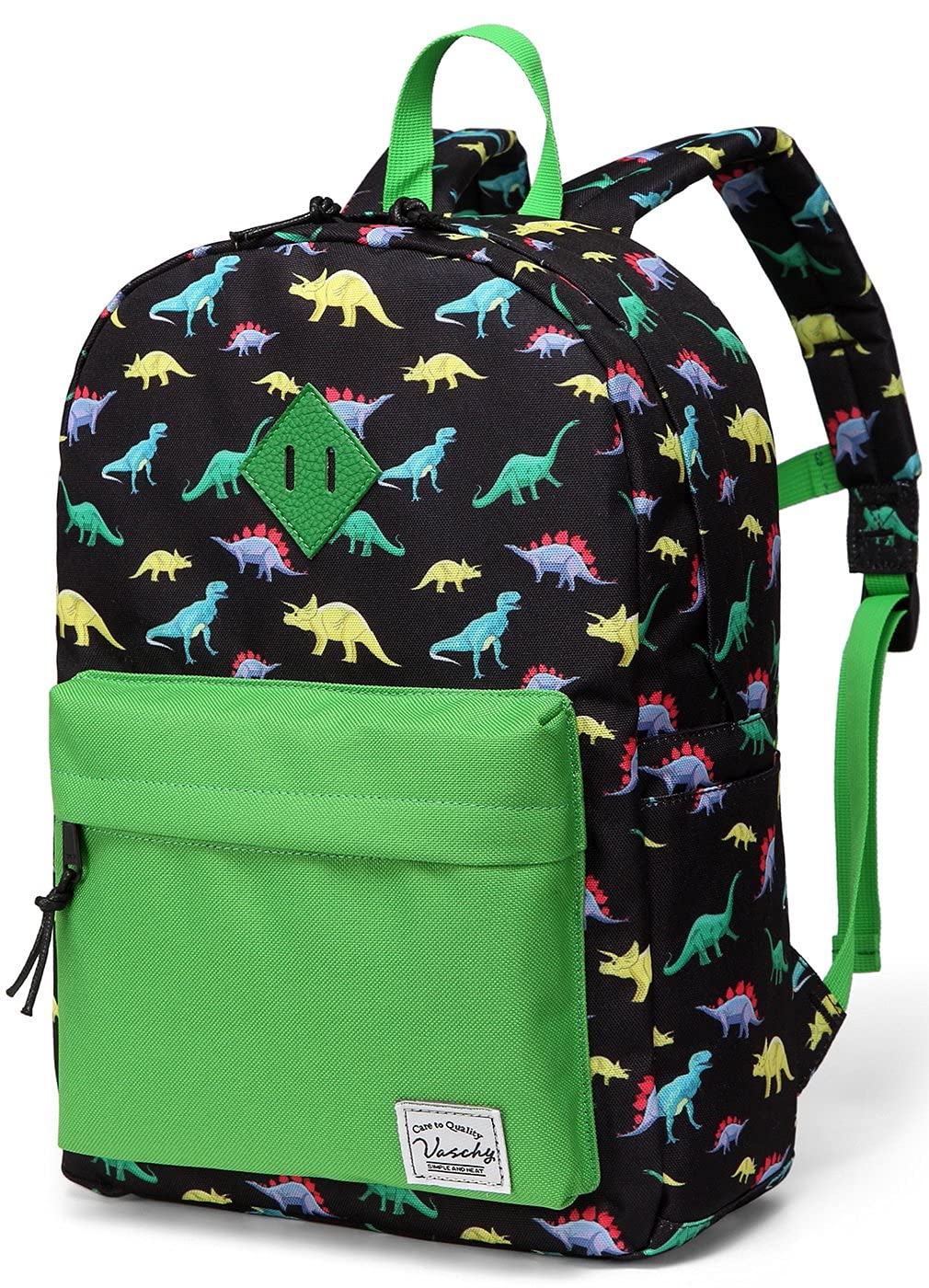 VASCHY Dinosaur Backpack for Toddler Kids Boys, Little Kid Preschool Backpacks with Chest Strap