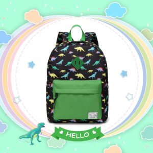 VASCHY Dinosaur Backpack for Toddler Kids Boys, Little Kid Preschool Backpacks with Chest Strap