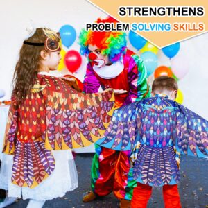 iROLEWIN Bird-Costume-Owl-Wings for Kids Eagle-Parrot Wings Costume as Boys Girls Party Gifts Play Dress Up with Headband Brown