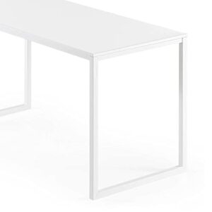 ZINUS Jennifer 55 Inch White Frame Desk / Computer Workstation / Office Desk / Easy Assembly, White