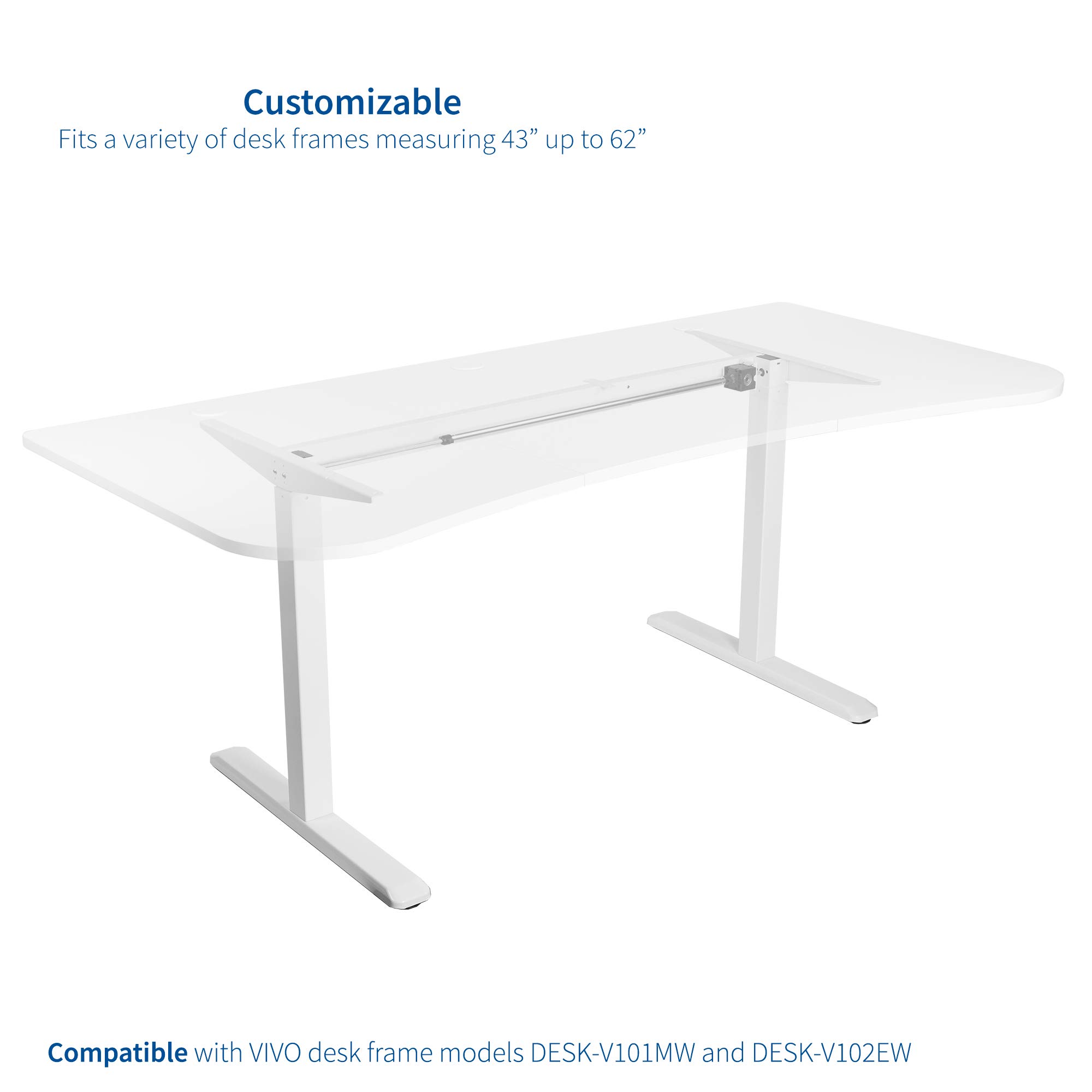 VIVO 63 x 32 inch Universal Table Top for Standard and Sit to Stand Height Adjustable Home and Office Desk Frames, White Desktop, DESK-TOP1W