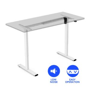 FLEXISPOT DIY Height Adjustable Standing Desk Frame Electric Sit Stand Desk Base, Home Office Stand up Desk Leg (White Frame Only)