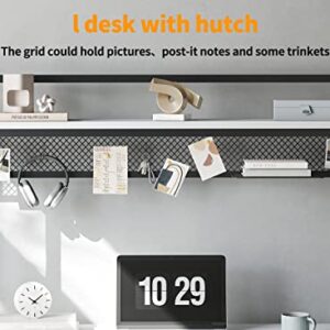 CubiCubi L Shaped Desk with Hutch, 66" Corner Computer Desk with Drawer,Home Office Gaming Table Workstation with Storage Bookshelf, White