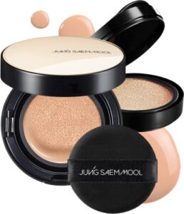 [jungsaemmool official] essential skin nuder cushion (fair pink) | refill included | natural finish | buildable coverage | makeup artist brand | cream foundation