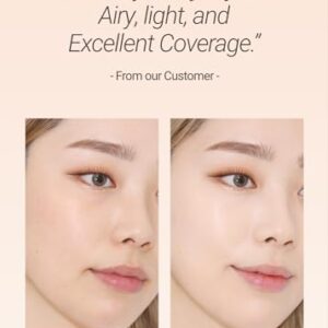 [JUNGSAEMMOOL OFFICIAL] Essential Skin Nuder Cushion (Fair Pink) | Refill Included | Natural Finish | Buildable Coverage | Makeup Artist Brand | Cream Foundation