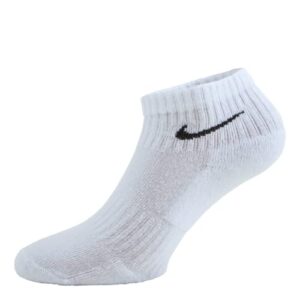 nike unisex everyday cushion ankle training socks with sweat-wicking technology (6 pair), white/black, large