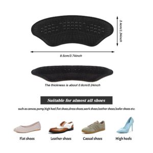 Breathe Easy with 4 Pairs of Antislip-Gel Heel Pads Inserts - Stop Shoe Discomfort and Slipping, Perfect for Too Big Shoes (Pale Apricot+black1)