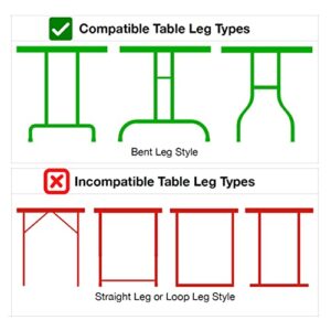 Karben RizeUp GO - Mobile Table Risers for Bent-Leg Folding Tables, Set of 4