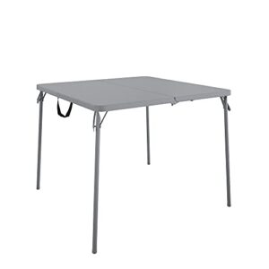 coscoproducts cosco xl 38.5" half card w/handle indoor & outdoor, portable, wheelchair accessible, camping, tailgating, & crafting folding table, gray, 1-pack,grey