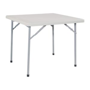 office star resin folding table for banquets, picnics, and parties, 36 inch, square