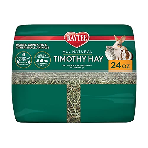 Kaytee All Natural Timothy Hay for Guinea Pigs, Rabbits & Other Small Animals, 1.5 Pound