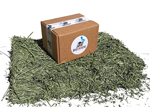 High Desert Alfalfa Hay - Dried Natural Alfalfa Hay for Rabbits, Guinea Pigs, Chinchillas, and Ferrets - Protein and Fiber Rich Food for Small Animals - Healthy Pet Food