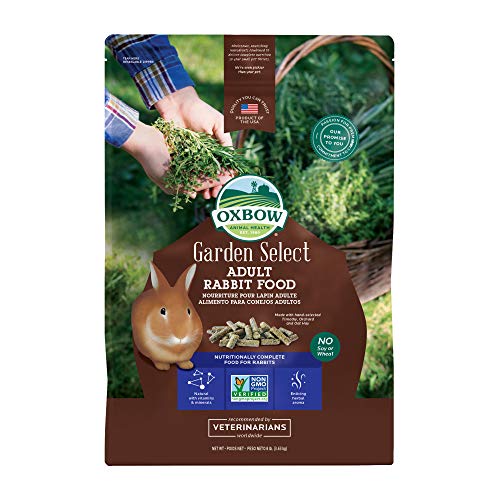 Oxbow Animal Health Garden Select Adult Rabbit Food, Garden-Inspired Recipe for Adult Rabbits, No Soy or Wheat, Non-GMO, Made in The USA, 8 Pound Bag