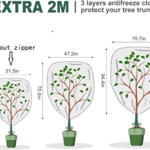 WOSCMI Plant Covers Freeze Protection 78.7" x 94.5"Large Frost Cloth for Plants Frost Blankets Tree Freeze Protection Winter Freezer Covers with Drawstring-2 Pack