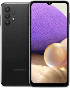 samsung galaxy a32 5g (64gb, 4gb) 6.5" 90hz display, 48mp quad camera, all day battery (only for at&t) 4g lte a326u (awesome black)