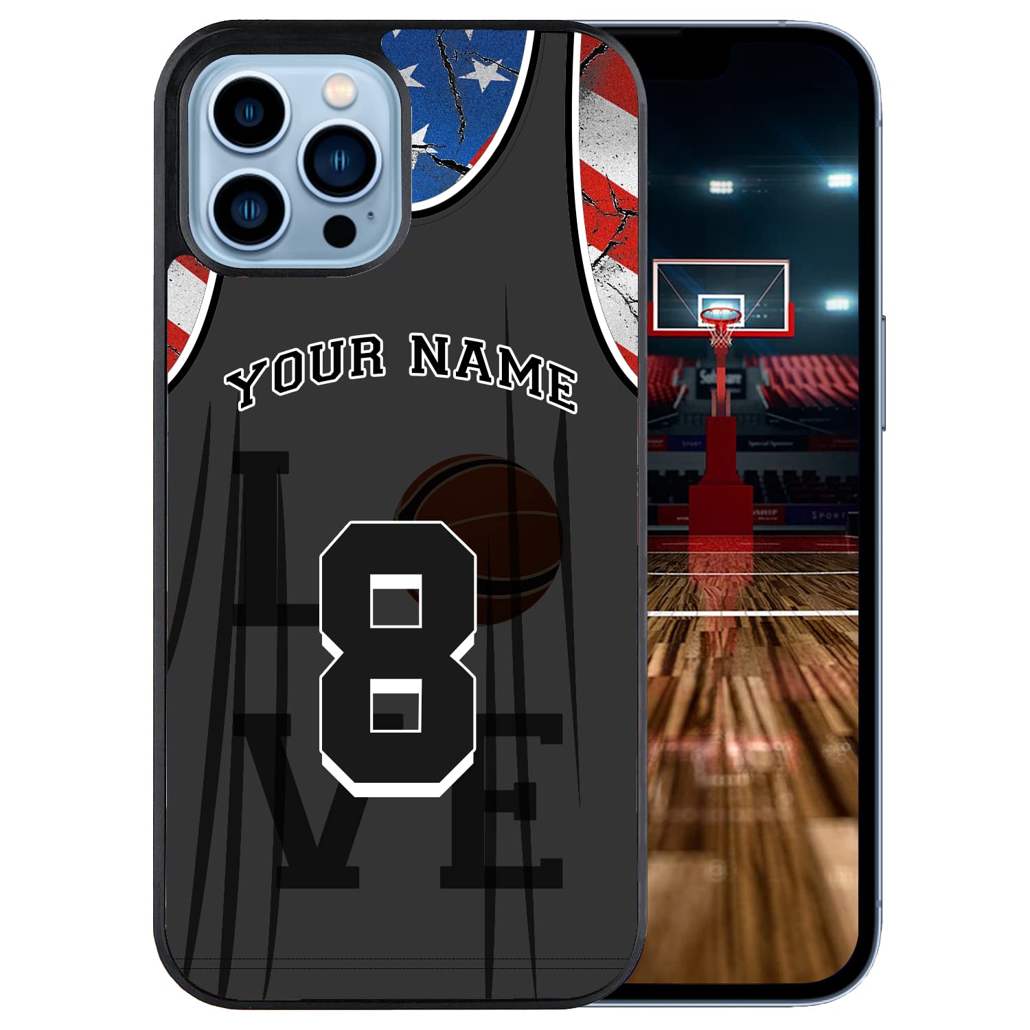 Custom Basketball Jersey Design Your Own Personalized Name and Number Rubber Cover Phone case for Samsung Galaxy A15/A25/A14/A54/A53 5G/A03S/A02S/A10E/A12/A13/A32/A33/A42/A51/A52/A71