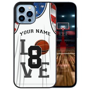 Custom Basketball Jersey Design Your Own Personalized Name and Number Rubber Cover Phone case for Samsung Galaxy A15/A25/A14/A54/A53 5G/A03S/A02S/A10E/A12/A13/A32/A33/A42/A51/A52/A71