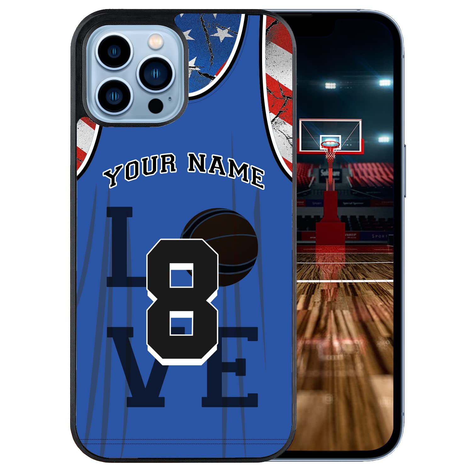 Custom Basketball Jersey Design Your Own Personalized Name and Number Rubber Cover Phone case for Samsung Galaxy A15/A25/A14/A54/A53 5G/A03S/A02S/A10E/A12/A13/A32/A33/A42/A51/A52/A71