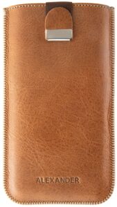 italian leather pouch for samsung galaxy, free personalization